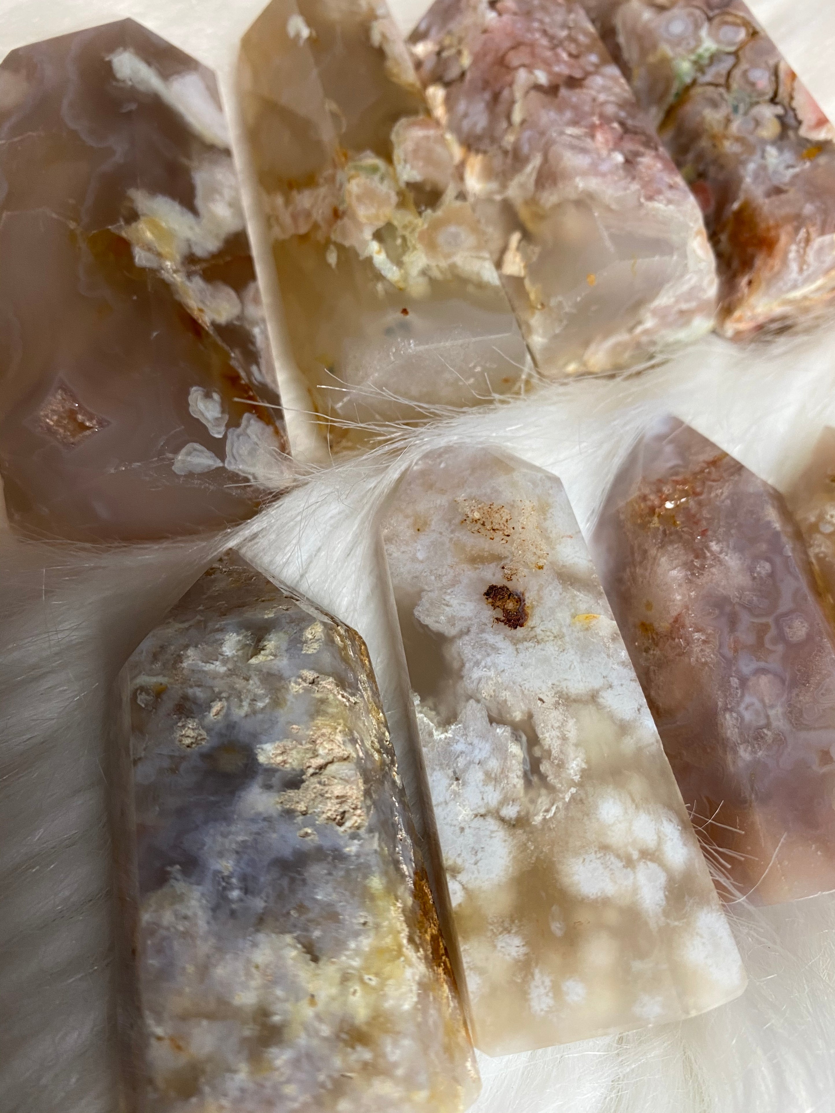 Flower Agate Point Towers- Manifestation* Passion* New Beginnings ...