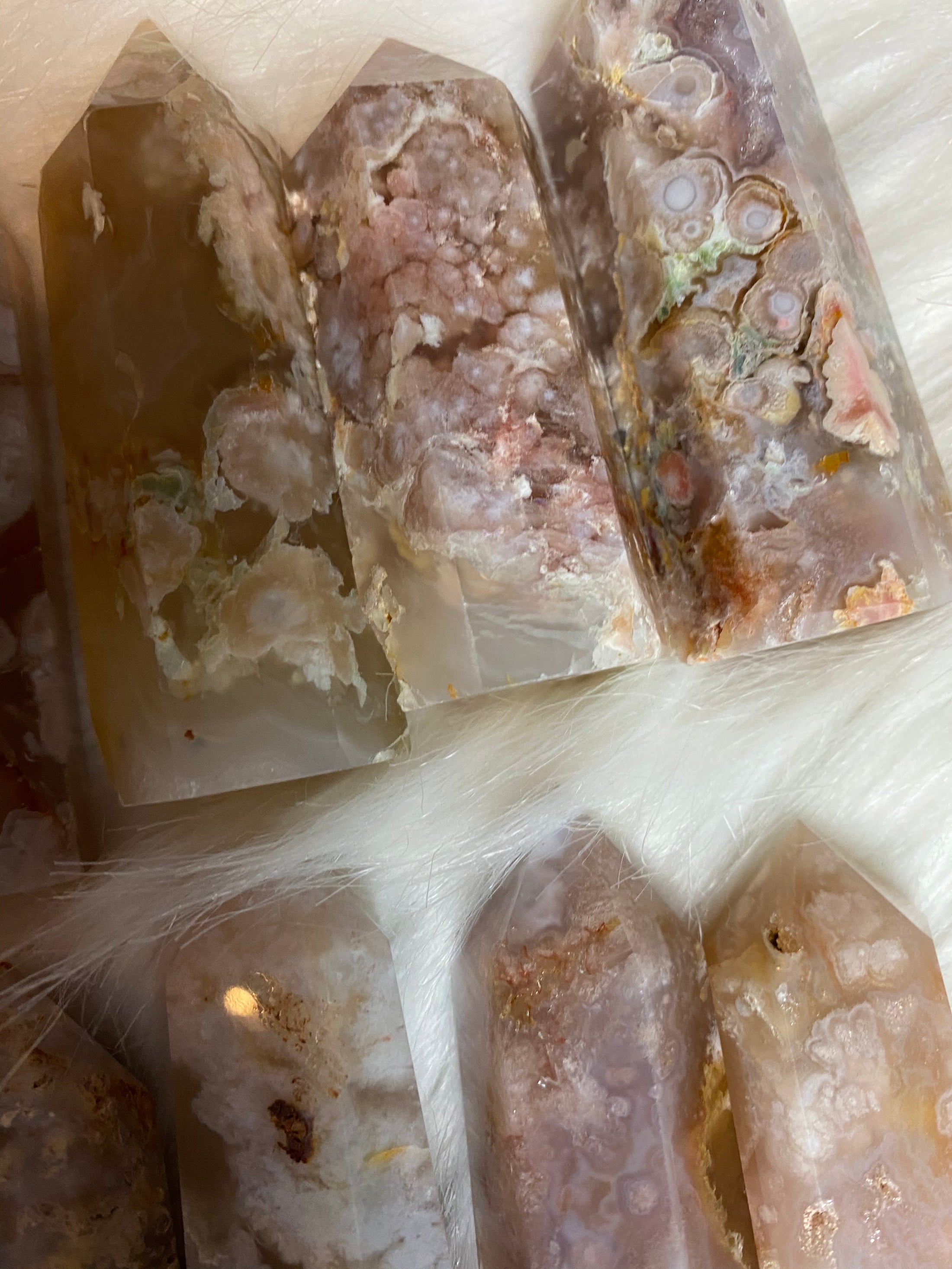 Flower Agate Point Towers- Manifestation* Passion* New Beginnings ...